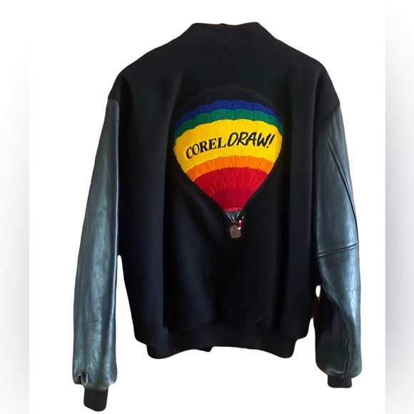corel draw! | Jackets & Coats | Vintage Y2k 99s Corel Draw Bomber ...